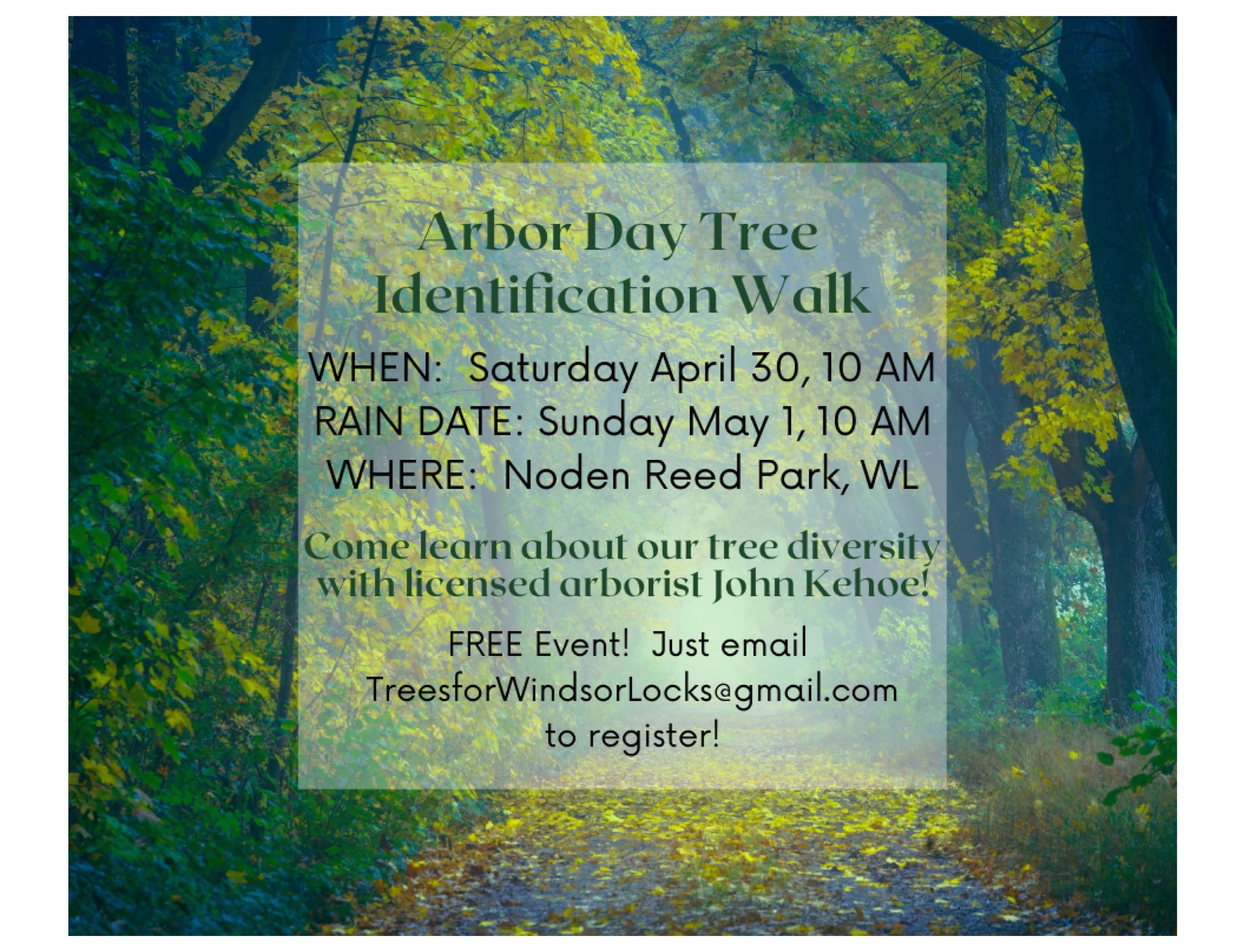 Arbor Day Tree Identification Walk - Town of Windsor Locks, Connecticut